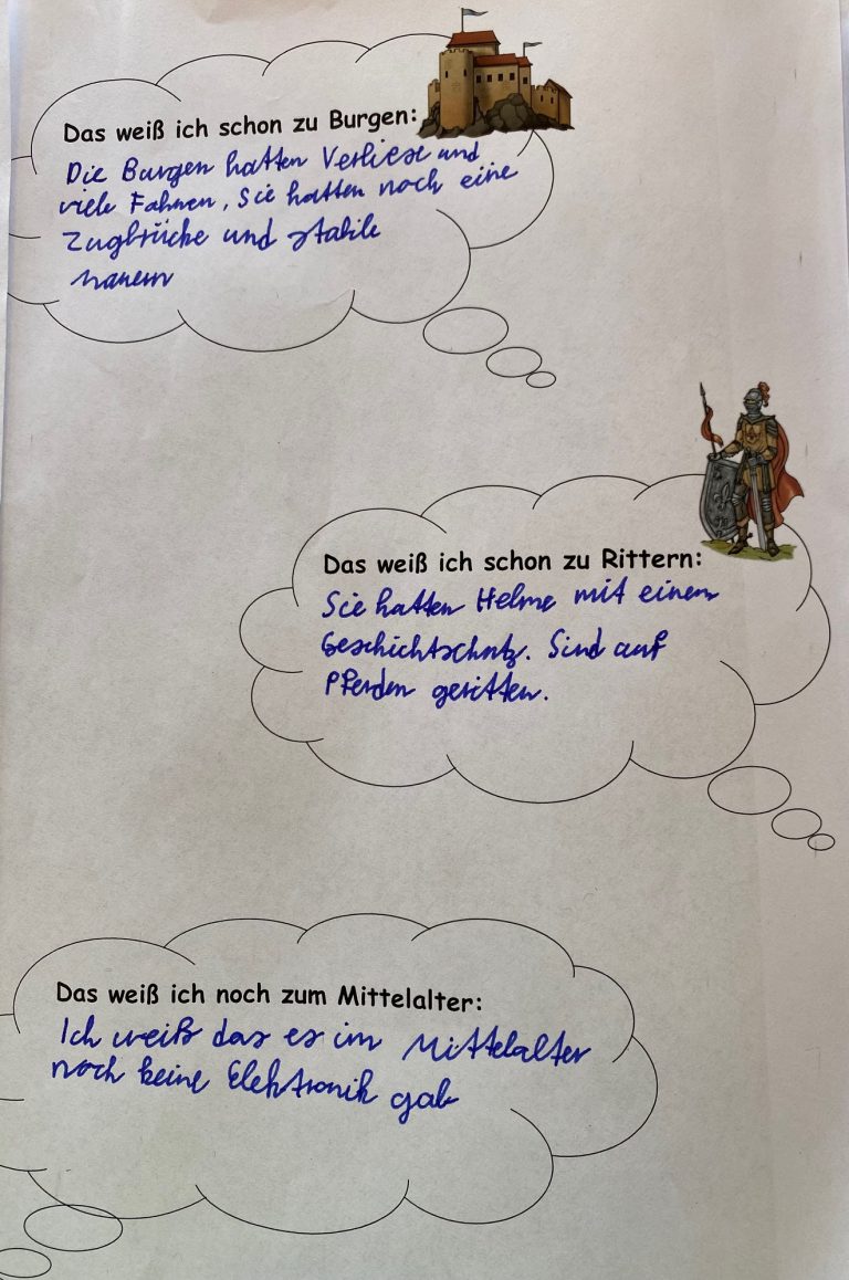 Sequenz zum Thema Mittelalter - Lehrerin voller Willen
